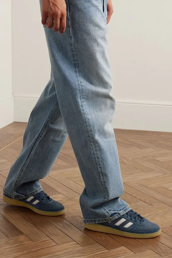 Adidas Handball Spezial Suede And Leather Sneakers - Indigo