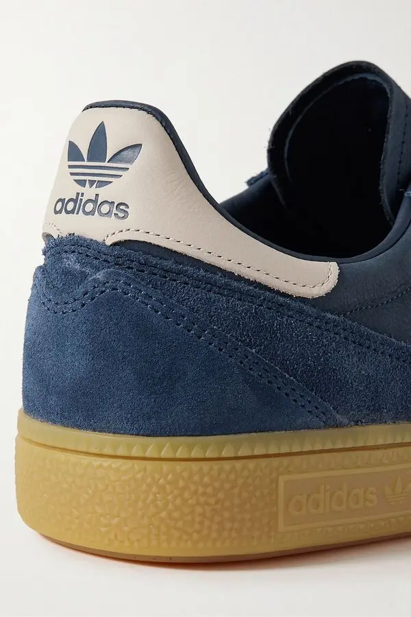 Adidas Handball Spezial Suede And Leather Sneakers - Indigo