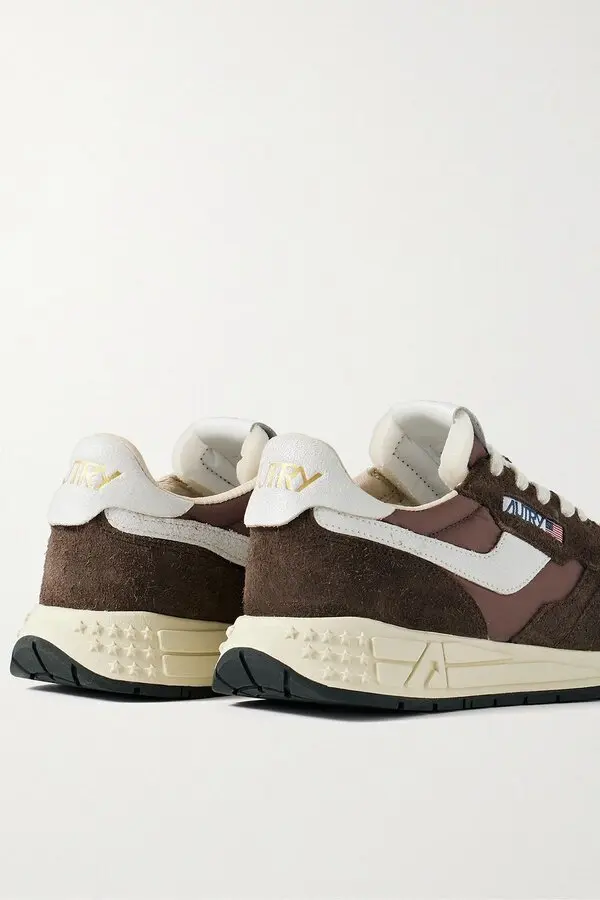 AUTRY Reelwind Low Leathertrimmed Suede And Shell Sneakers