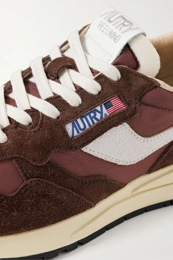 AUTRY Reelwind Low Leathertrimmed Suede And Shell Sneakers