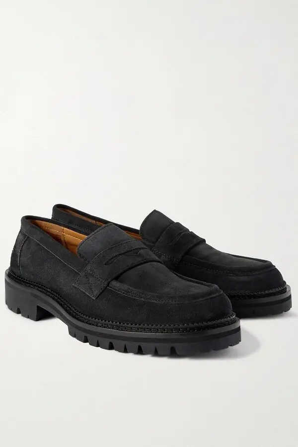 Mr P. Jacques Suede Penny Loafers