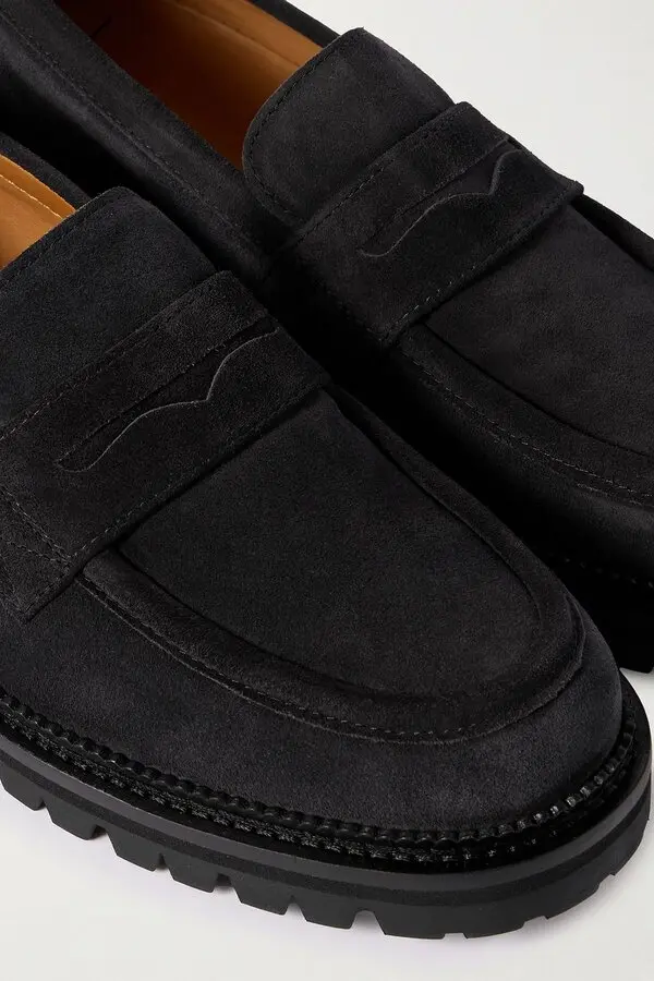 Mr P. Jacques Suede Penny Loafers