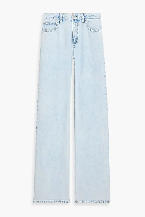 Alice + Olivia Alice Olivia Darla Highrise Wideleg Jeans - Light Denim