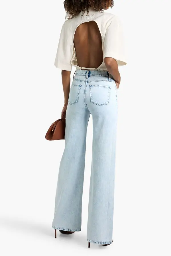 Alice + Olivia Darla High-rise Wide-leg Jeans