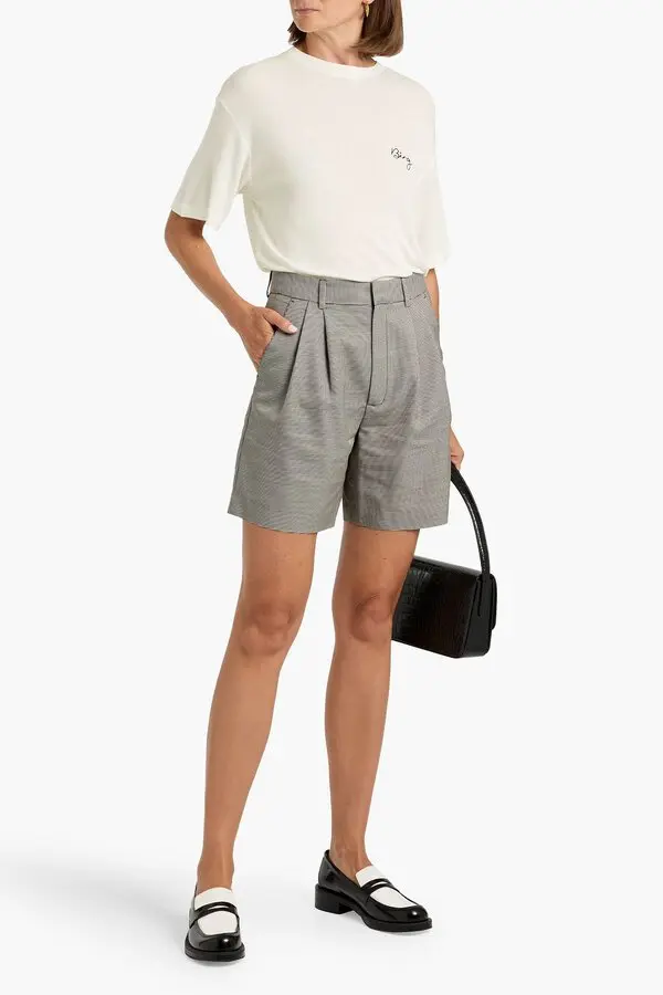 ANINE BING Louis Embroidered Stretchknit Top