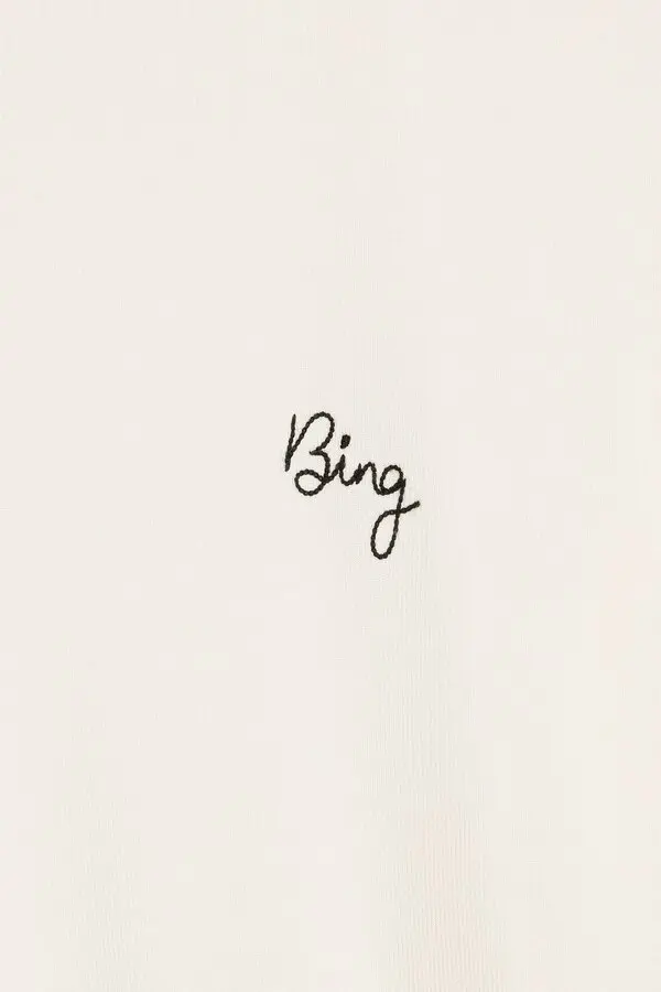 ANINE BING Louis Embroidered Stretchknit Top