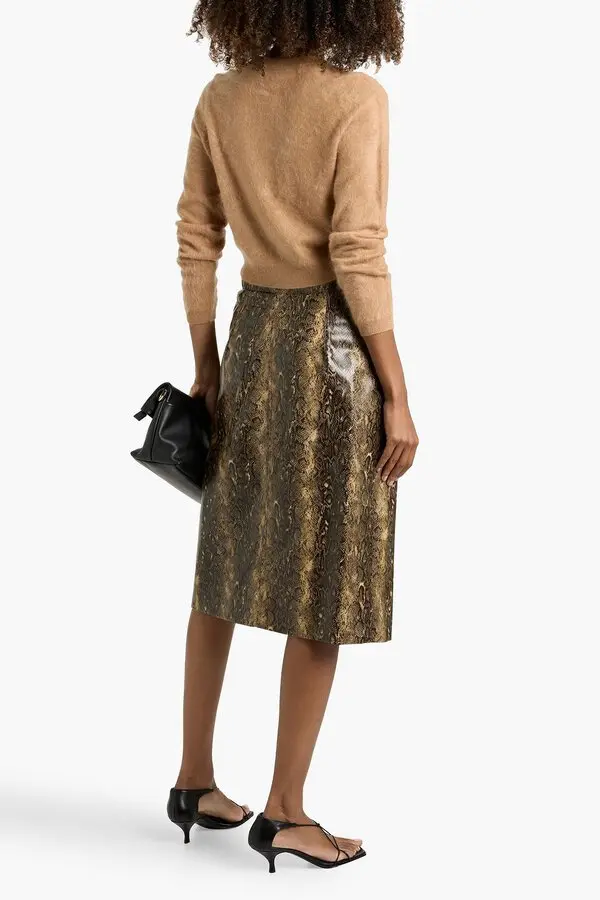 Alice + Olivia Cropped Cashmere-blend Cardigan