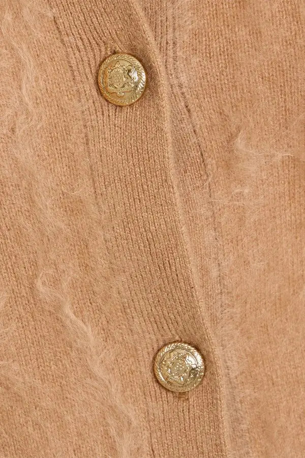 Alice + Olivia Cropped Cashmere-blend Cardigan