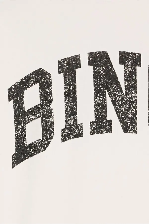 ANINE BING Jaylin Logoprint Cottonjersey Tshirt