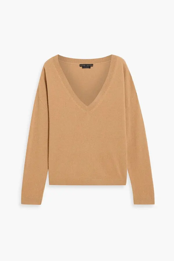 Alice + Olivia Alice Olivia Williams Cashmereblend Sweater - Camel