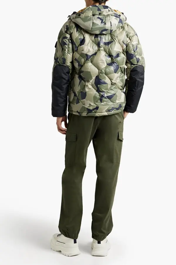 Rag & Bone Camouflage Quilted Shell Hooded Down Jacket