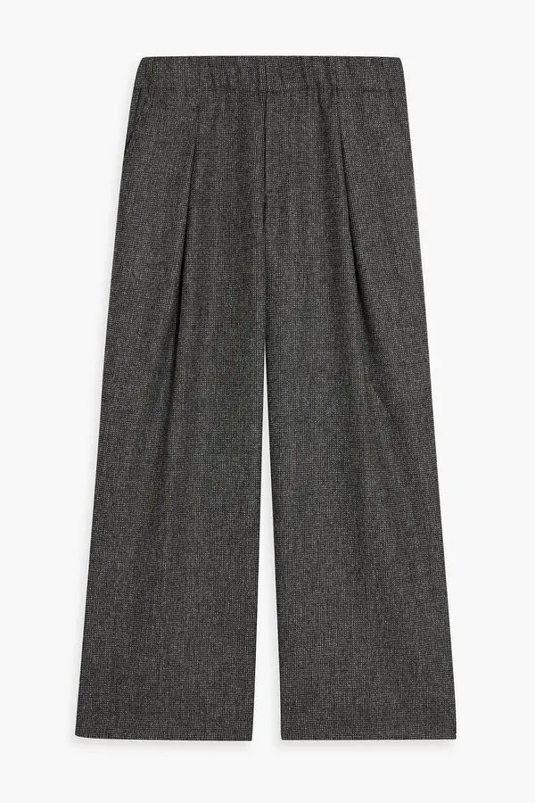 Dries Van Noten Pleated Wooltweed Pants - Dark Gray