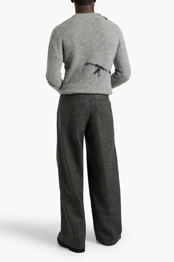 Dries Van Noten Pleated Wooltweed Pants