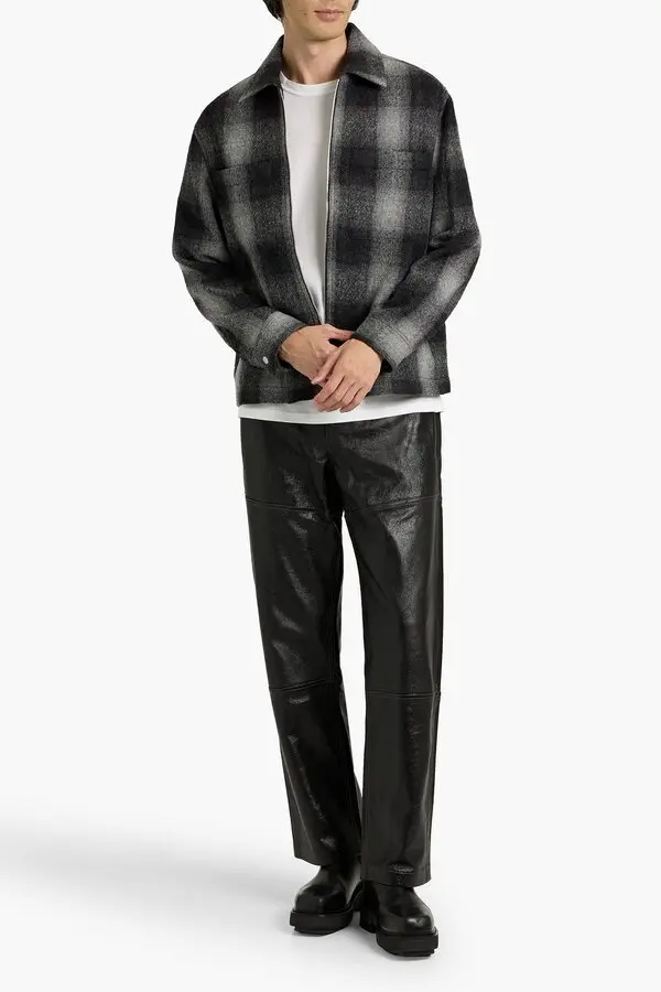 FRAME Checked Woolflannel Overshirt