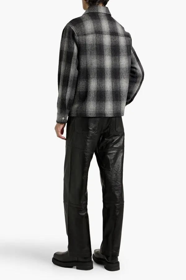 FRAME Checked Woolflannel Overshirt