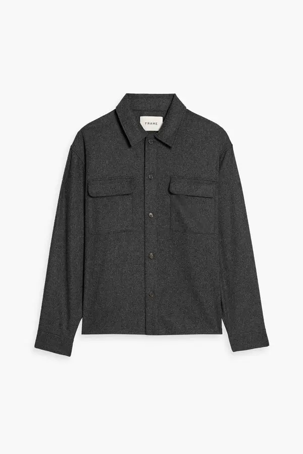 FRAME Woolblend Flannel Overshirt