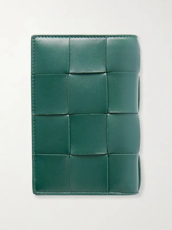 Bottega Veneta Cassette Intrecciato Leather Passport Case