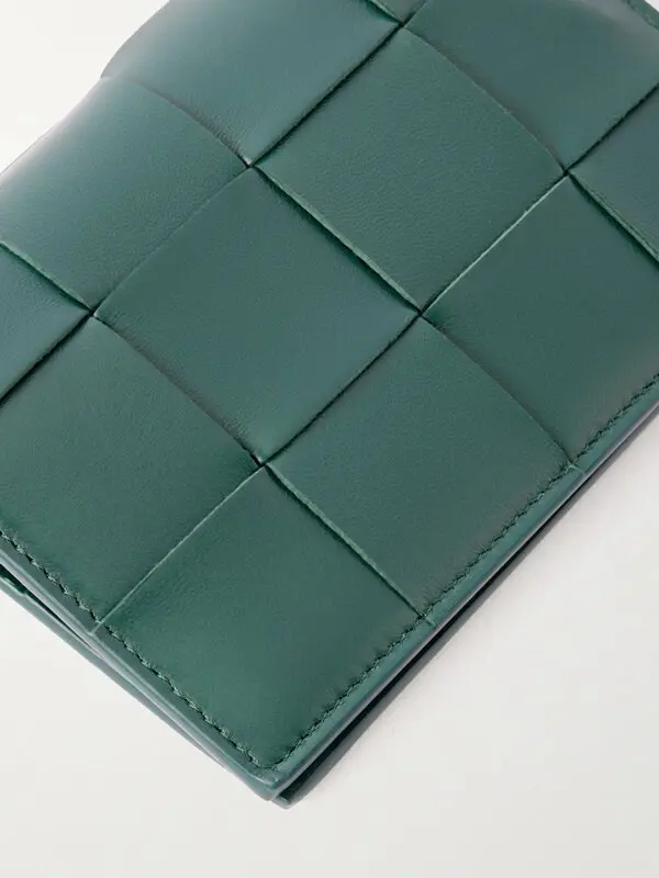 Bottega Veneta Cassette Intrecciato Leather Passport Case