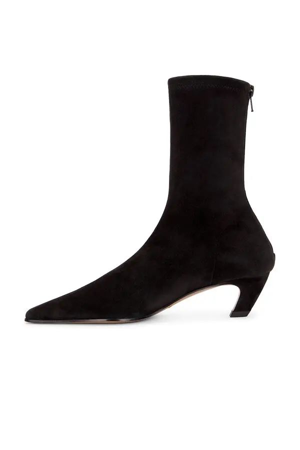 Khaite Arizona Suede Ankle 40 Boot - Black