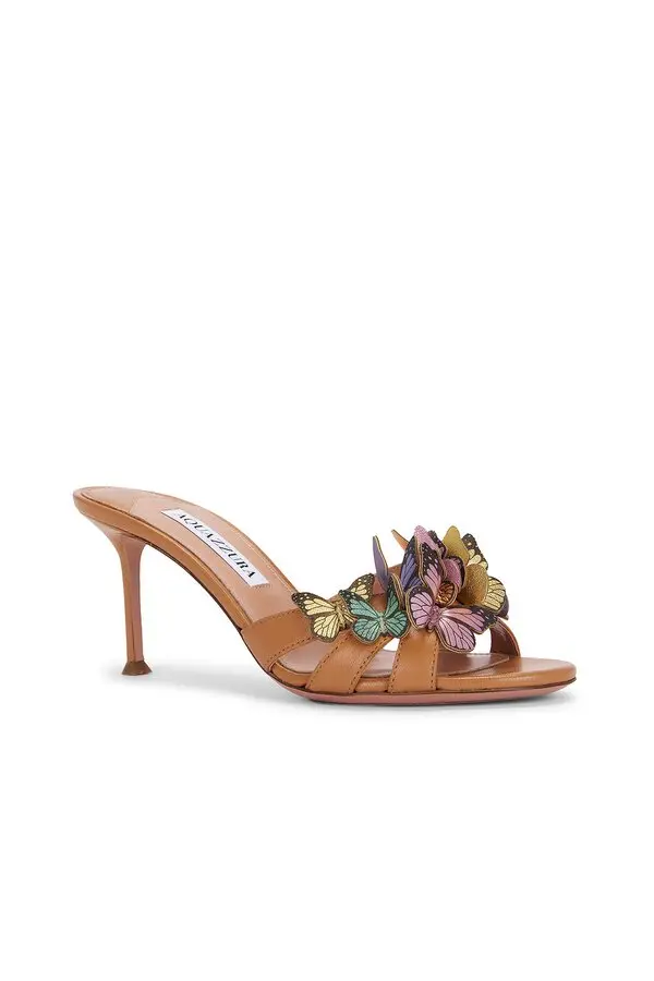 AQUAZZURA Papillon Nappa 75 Mule