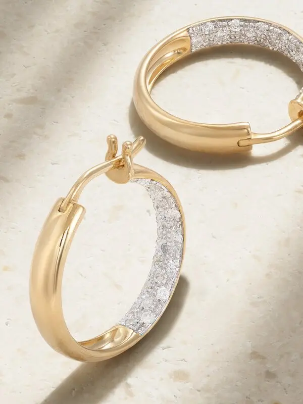 Yvonne Léon 9-karat Diamond Hoop Earrings