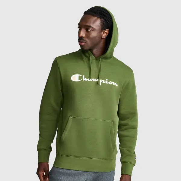Champion Powerblend Hoodie With Full Script Logo