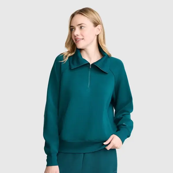 Champion Quarter Zip Pullover - Deep Teal