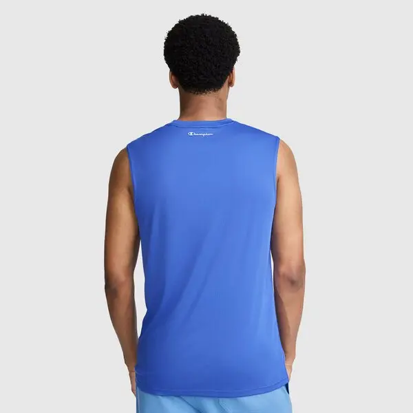 Champion Sport Muscle Tank With Reflective Logo - Dazzling Blue