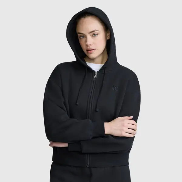 Champion Cropped Zip-up Hoodie