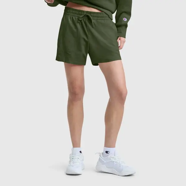 Champion 4 Lightweight Lounge Shorts, C Logo - Chive
