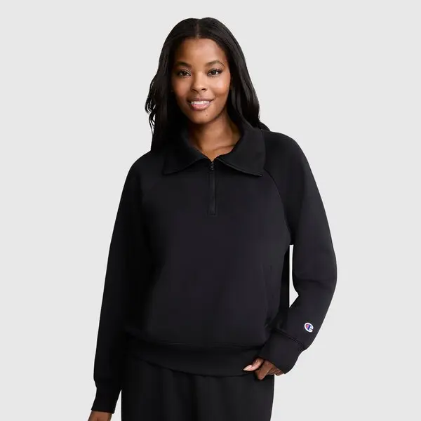 Champion Quarter- Zip Pullover - Black