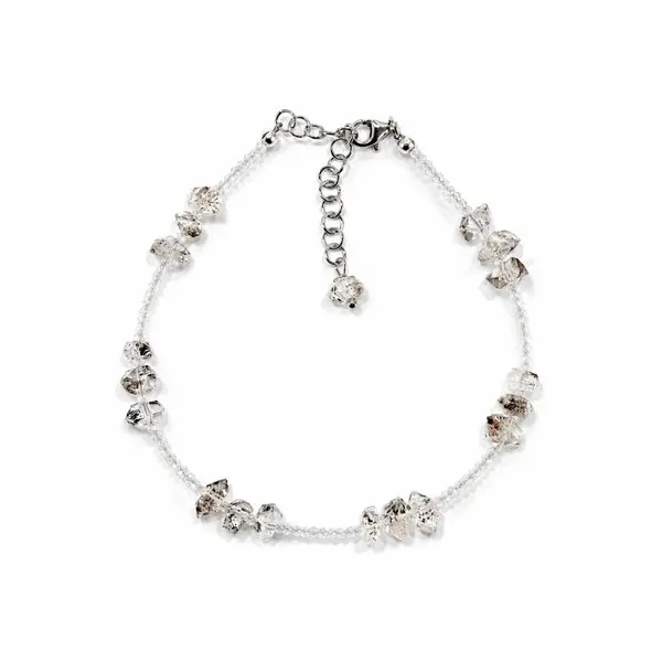 MINERALGEMS ✩ STUDIO Quartz And Herkimer Diamond Anklet
