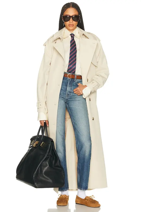 HELSA The Relaxed Silk Shirt - Cream