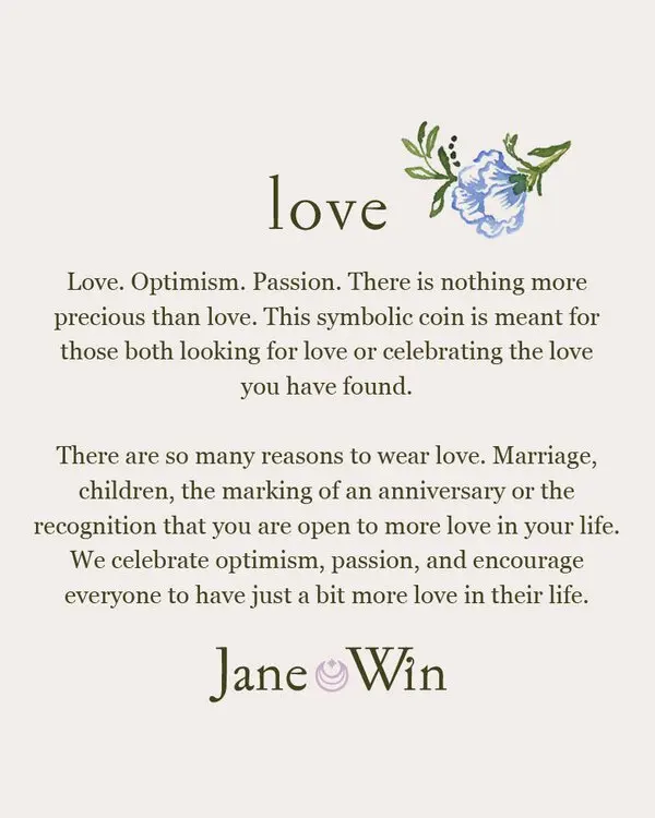 JANE WIN Moonstone Love Petite Coin Pendant Necklace