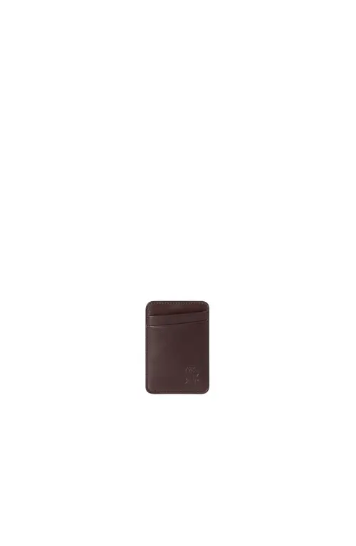 Brunello Cucinelli Grained Leather Magnetic Card Holder