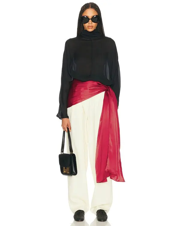 HELSA The Shawl In Silk Lyocell - Red