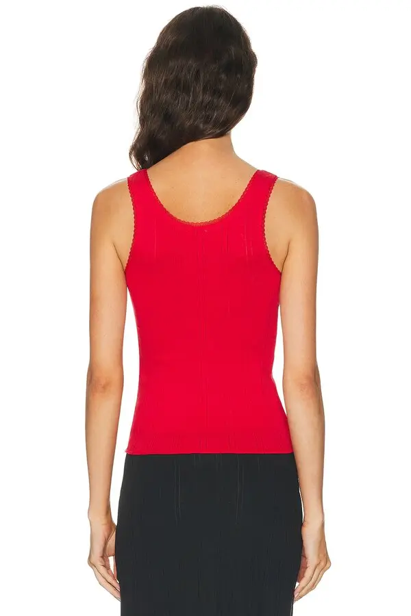 COU COU The Scoop Tank Top - Cherry Red