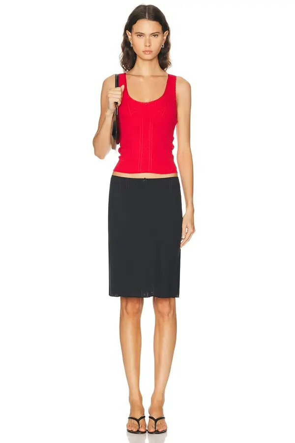 COU COU The Scoop Tank Top - Cherry Red