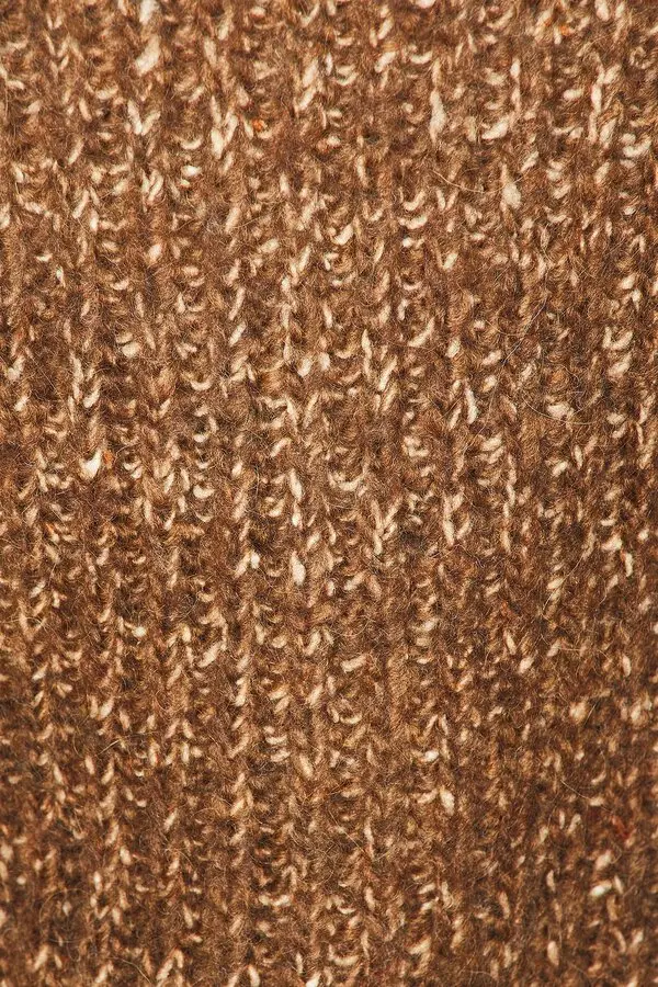 R13 Split Hem Ribbed Cardigan - Heather Brown
