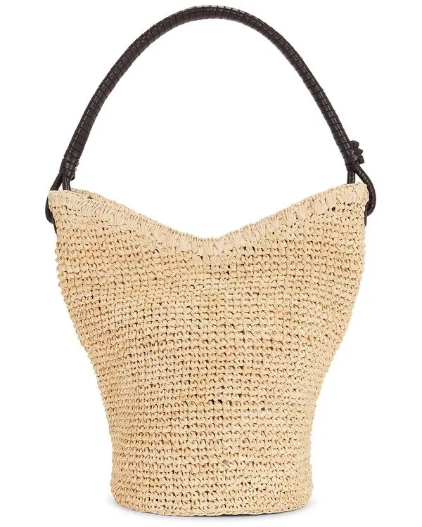 Staud Lani Raffia Bucket Bag