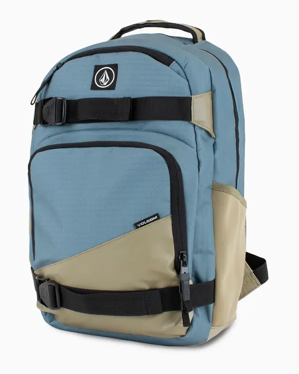 Volcom Grindstone Skate Backpack With Padded Laptop Sleeve - Grey