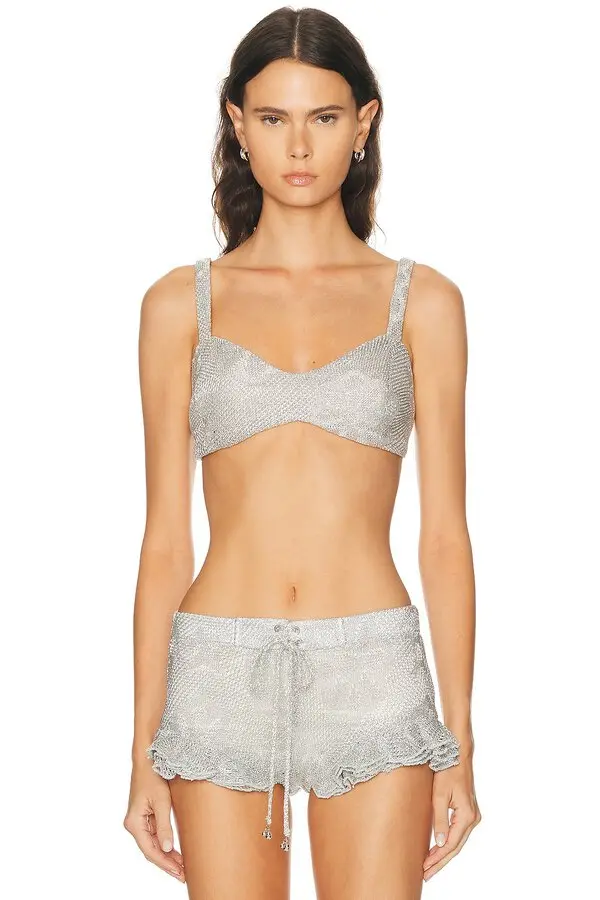 SIEDRES Poli Metallic Knit Cardigan