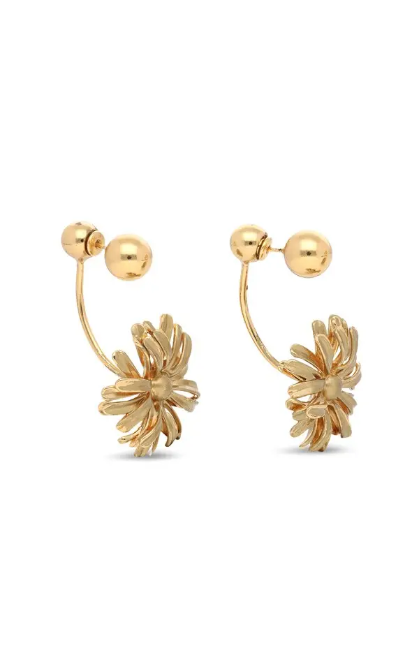Dries Van Noten Bloom Brass Earrings