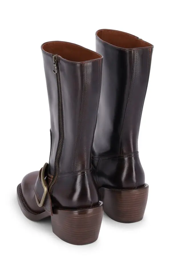 Dries Van Noten Buckled Leather Boots