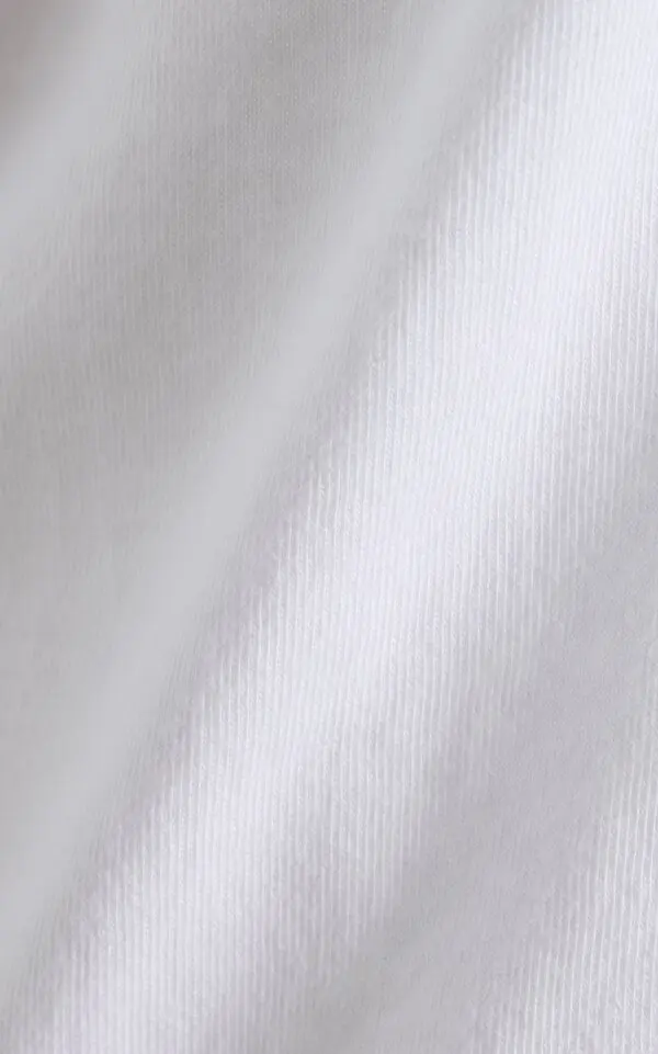 LESET Cotton Crewneck Long Sleeve T-shirt - White