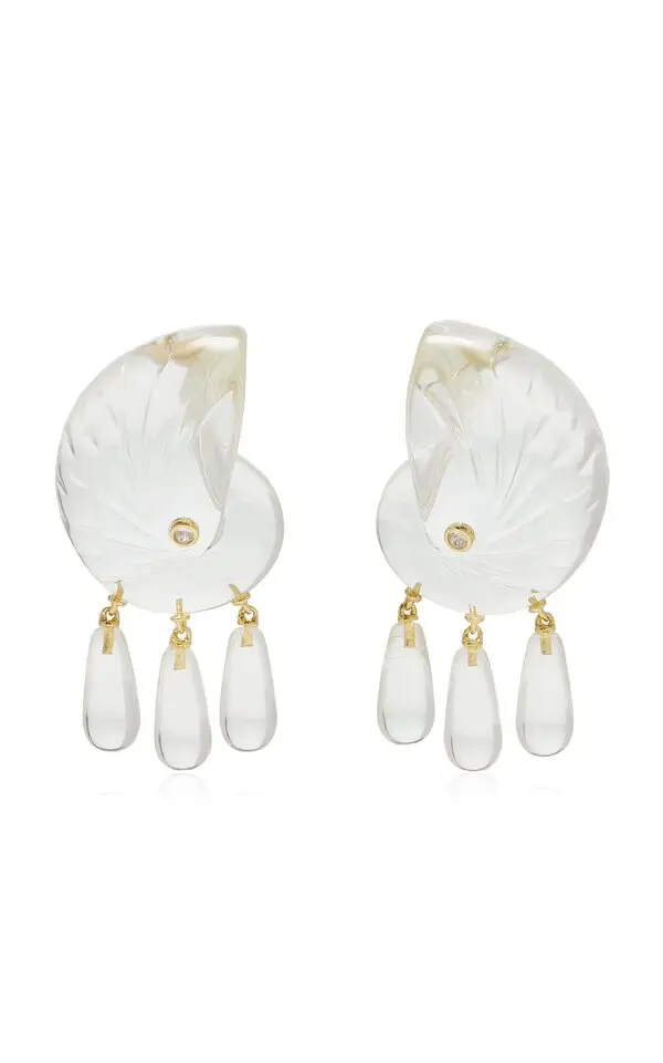 Éliou Comporta Resin And Cubic Zirconia Earrings - Clear