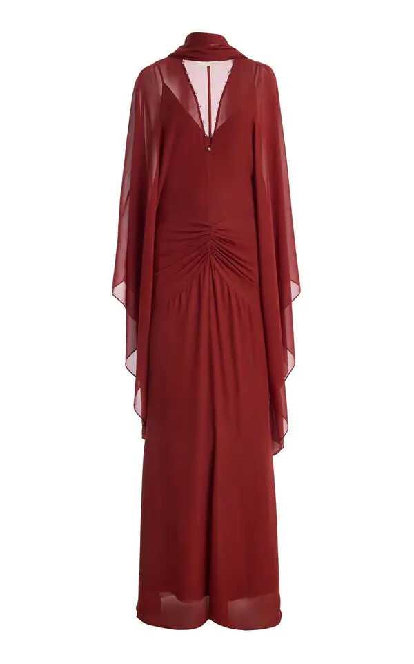 DE LA VALI Florencia Chiffon Maxi Dress