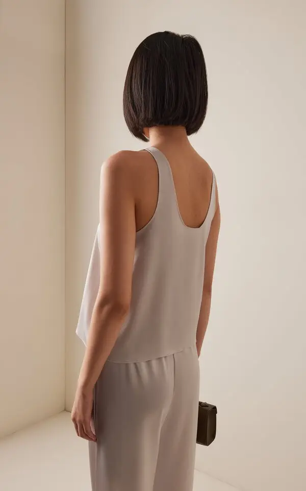 LESET Barb Satin Tank Top