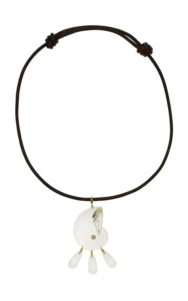 Éliou Cova Resin And Cubic Zirconia Necklace - Clear