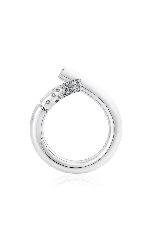 TABAYER Loop 18k Gold Diamond Ring - White